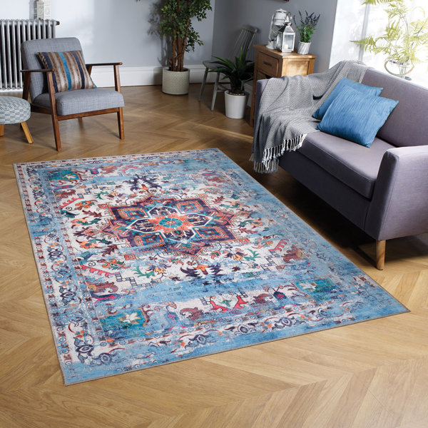 DASTINGO Narli Oriental Flatweave Machine Washable Cotton Area Rug in ...