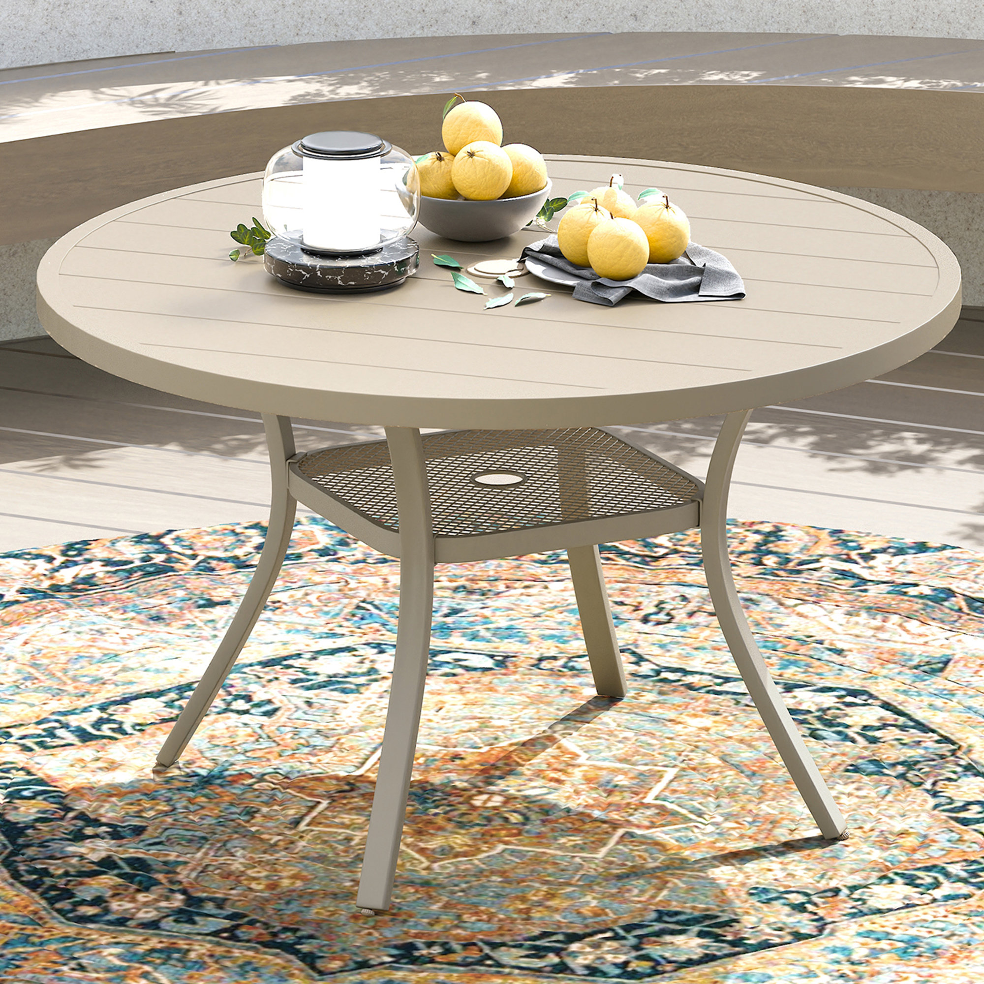 Winston Porter Nyoka 47.2L x 47.2W Outdoor Dining Table for 6 & Reviews ...