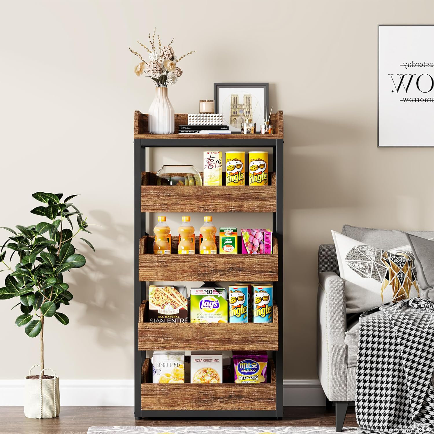 SIPIROT 5-Tier Pull-Out Snack Stand Fruit Basket Stand - Wayfair Canada