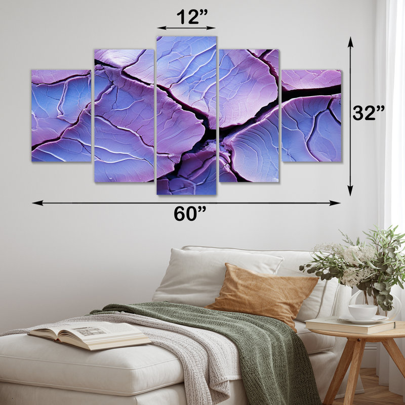 Ivy Bronx Purple Stone Geode Volcano I - Stone Geode Multipanel Wall ...