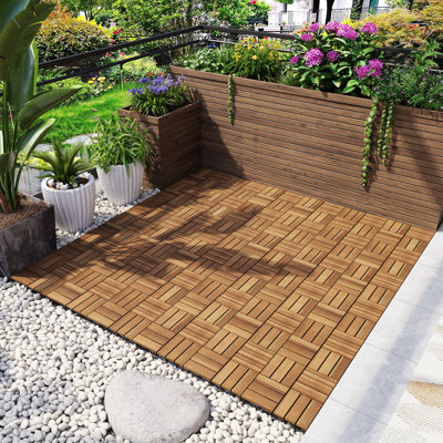 outdoor interlocking tiles design