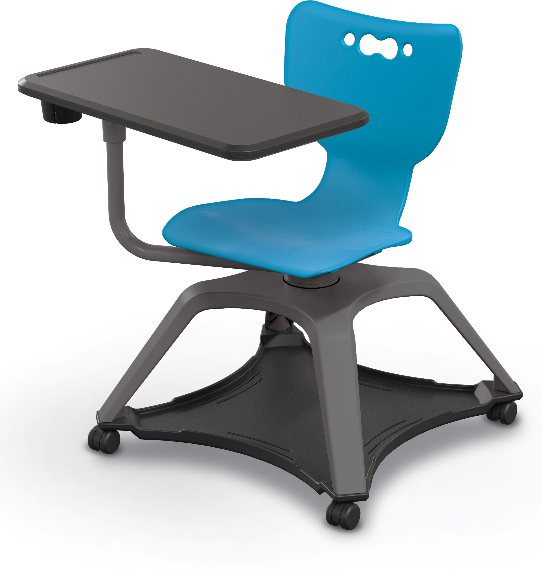 MooreCo Hierarchy Enroll Tablet Arm Desk Chair with Cup Holder and Soft ...
