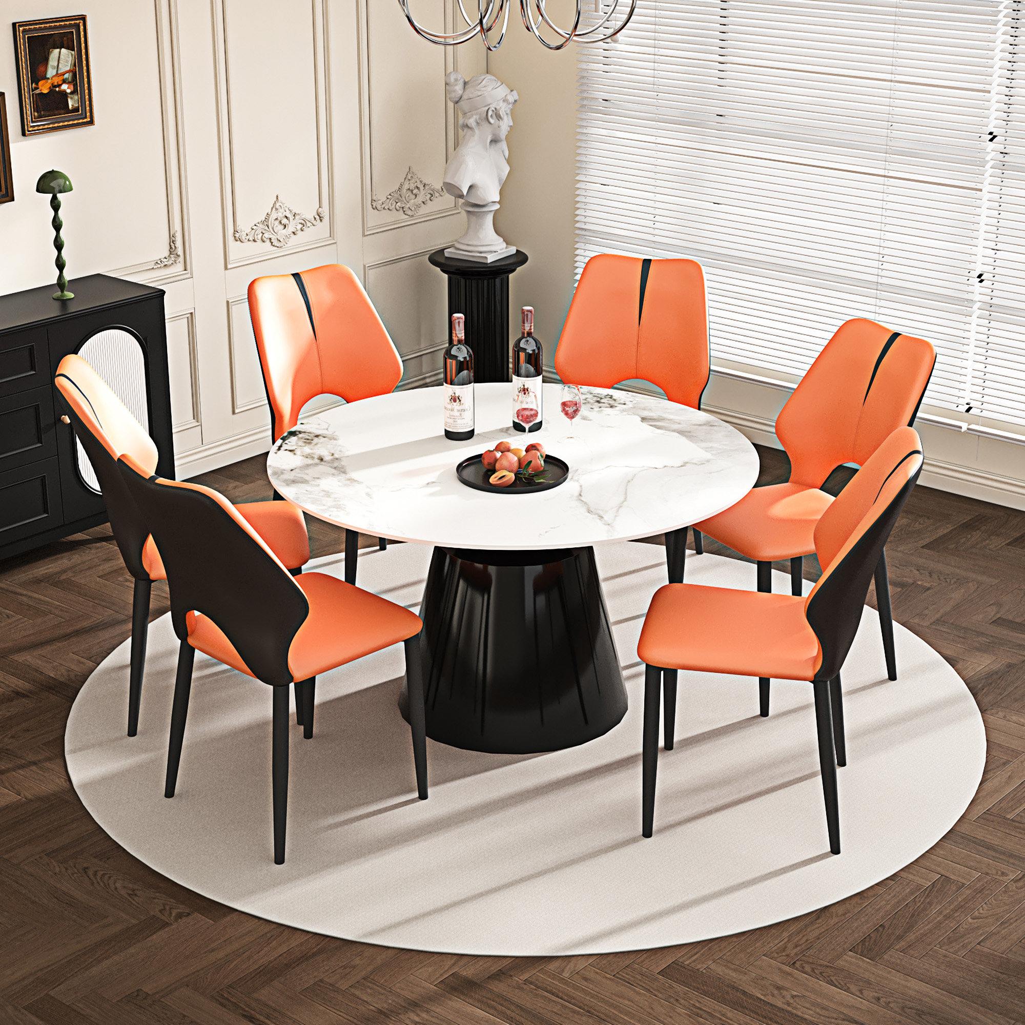 Hokku Designs Marble Round Dining Table | Wayfair
