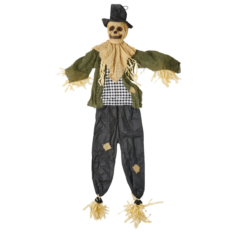 The Holiday Aisle® 60" Hanging Halloween Scarecrow | Wayfair