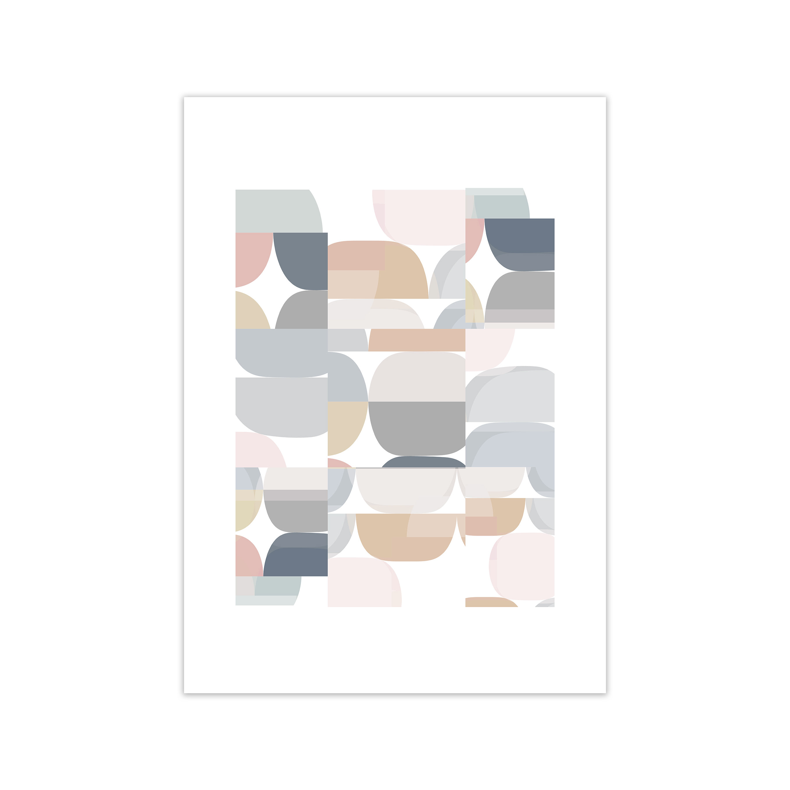 Norden Home Light Desaturated Abstract - Graphic Art Print on Paper ...