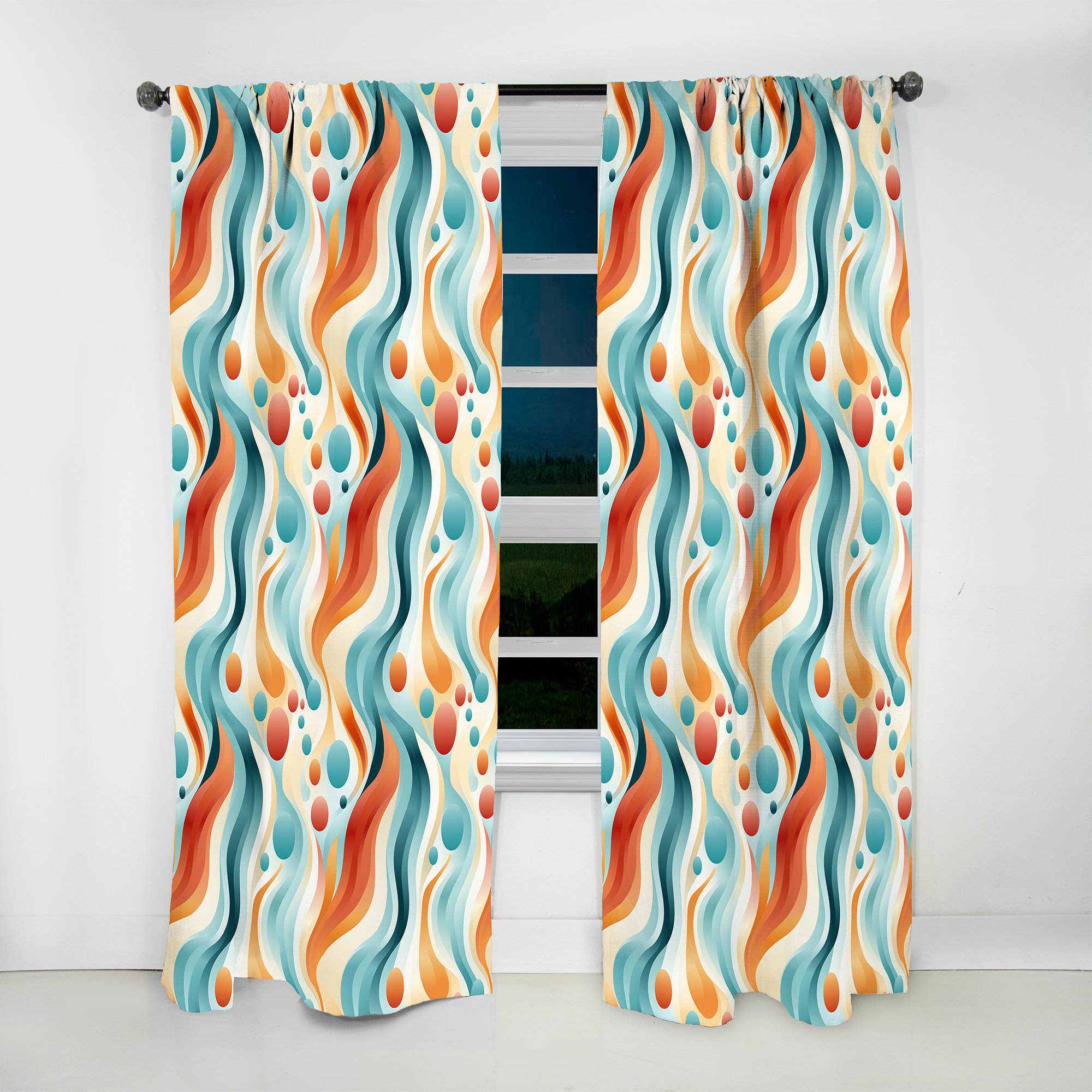 Design Art Minimalist Abstraction Iv - Abstract Curtain - Velvet Room ...