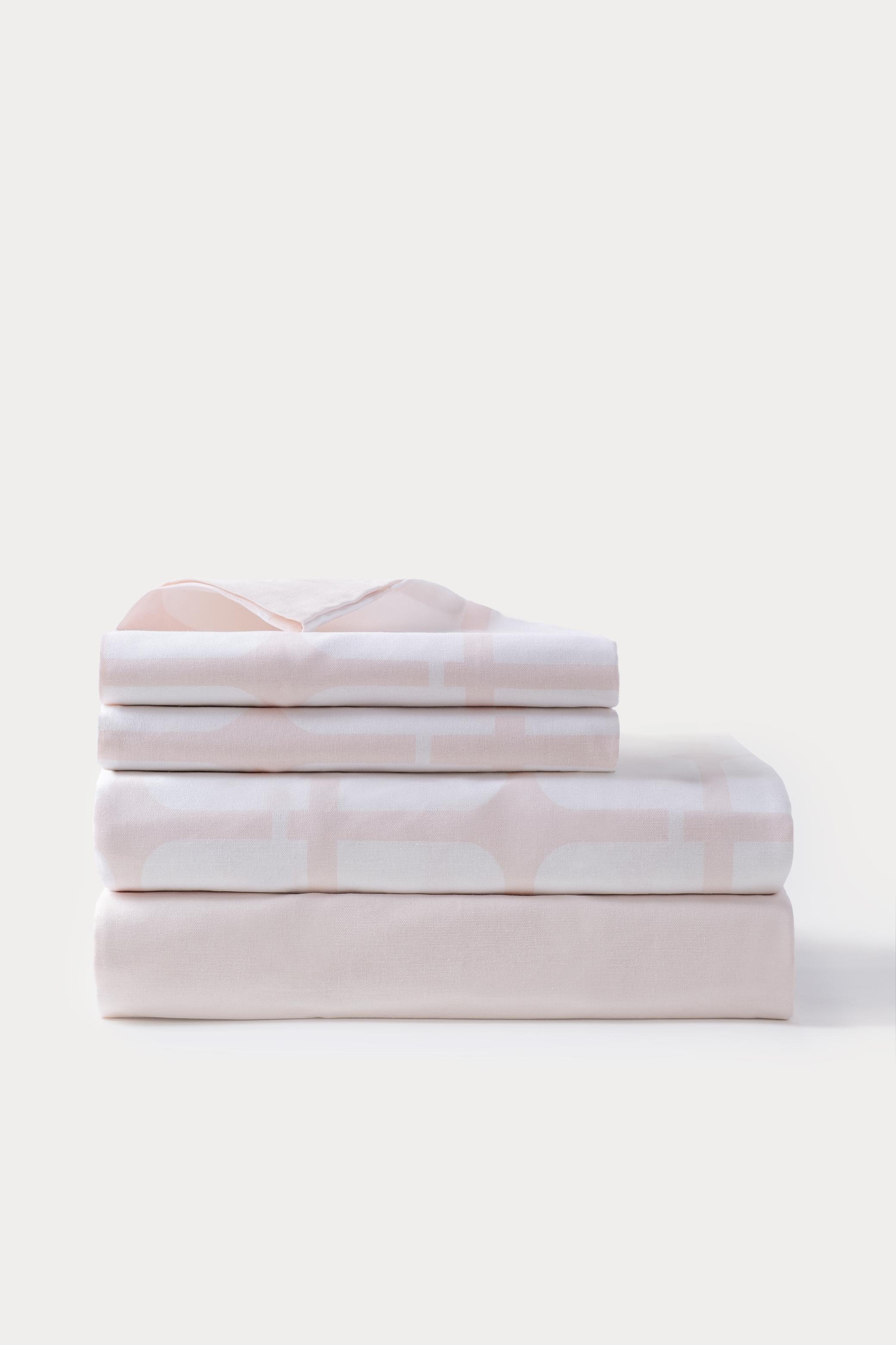 Brooks Brothers Geo Printed 4 Piece 100% Cotton Guest Room Sheet Set ...