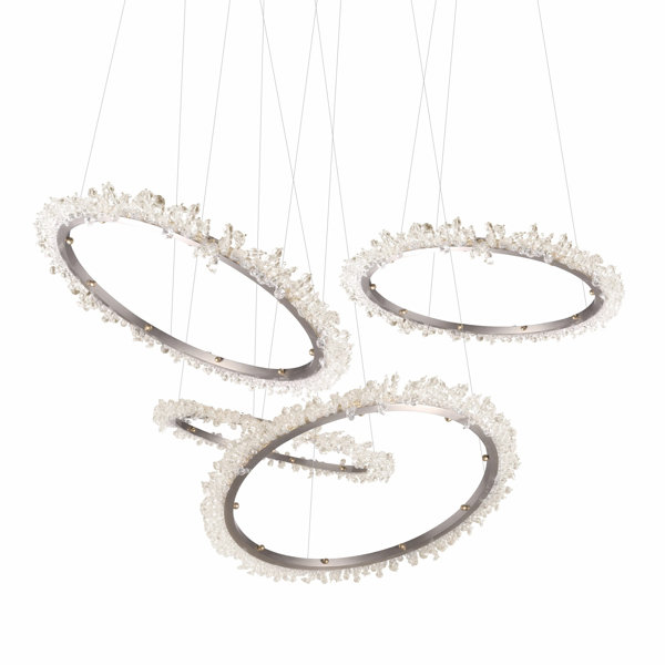 Vanderpump Alain Halo 87 - Light LED Wagon Wheel Chandelier | Wayfair