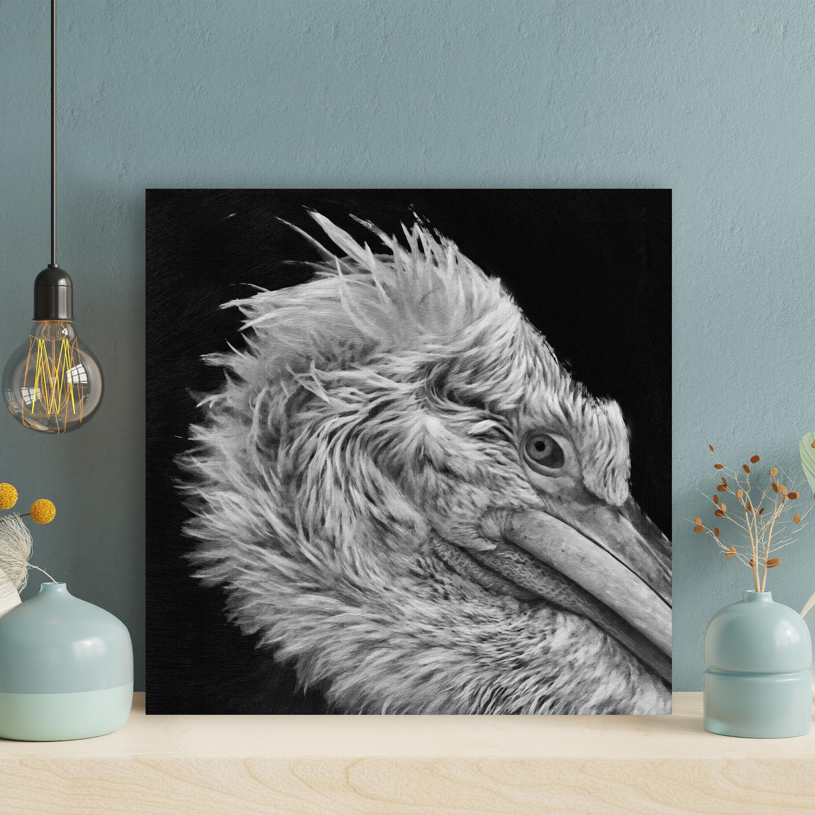 Rosecliff Heights Greyscale Photo Of Big Bird - 1 Piece Rectangle ...
