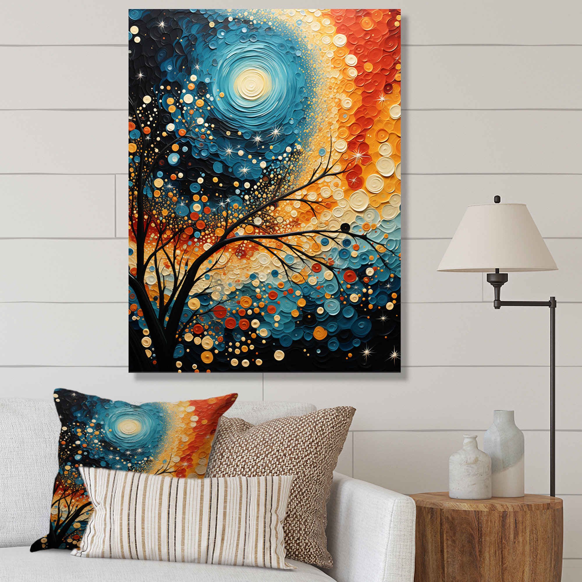 Winston Porter Tree Aerial Dance Pointillism On Canvas Print | Wayfair