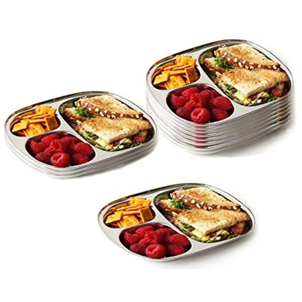 Belfry Kitchen Dinnerware 3 Compartment Serving Platter Plate, Dish ...