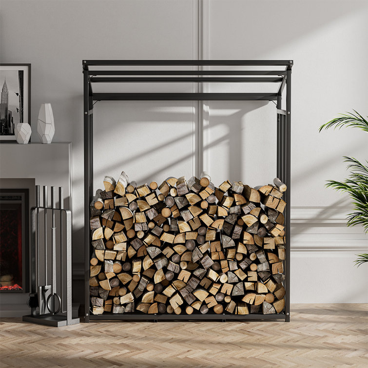 Dakota Fields Brayla 110cm W x 70cm D Metal Log Store | Wayfair.co.uk