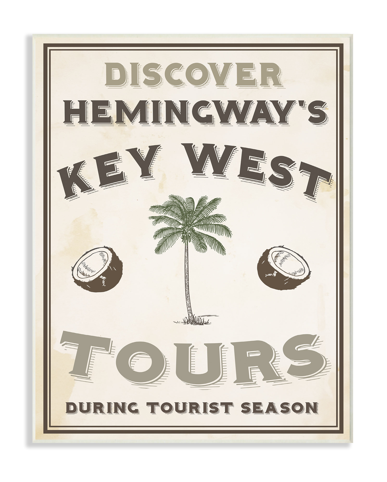 Bay Isle Home™ 'Hemingway's Key West Tours' Vintage Advertisement Print ...
