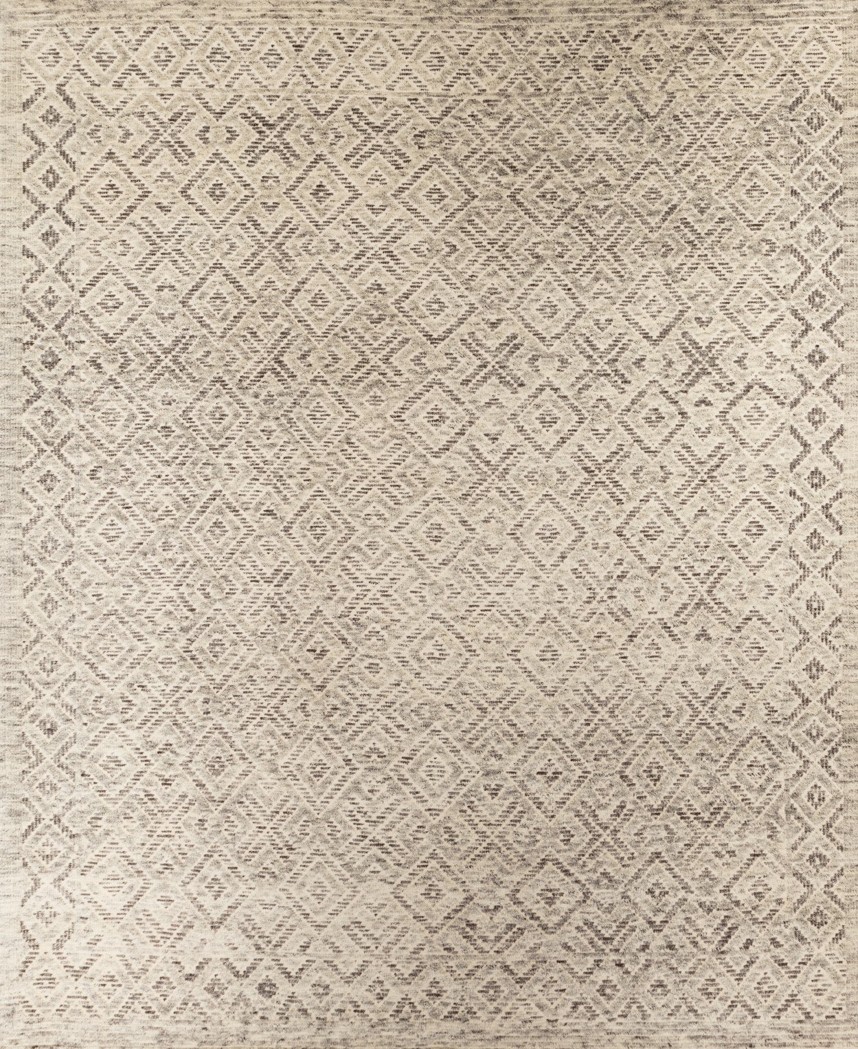 Woven Concepts Geometric Hand-Knotted Wool Cream Area Rug | Wayfair