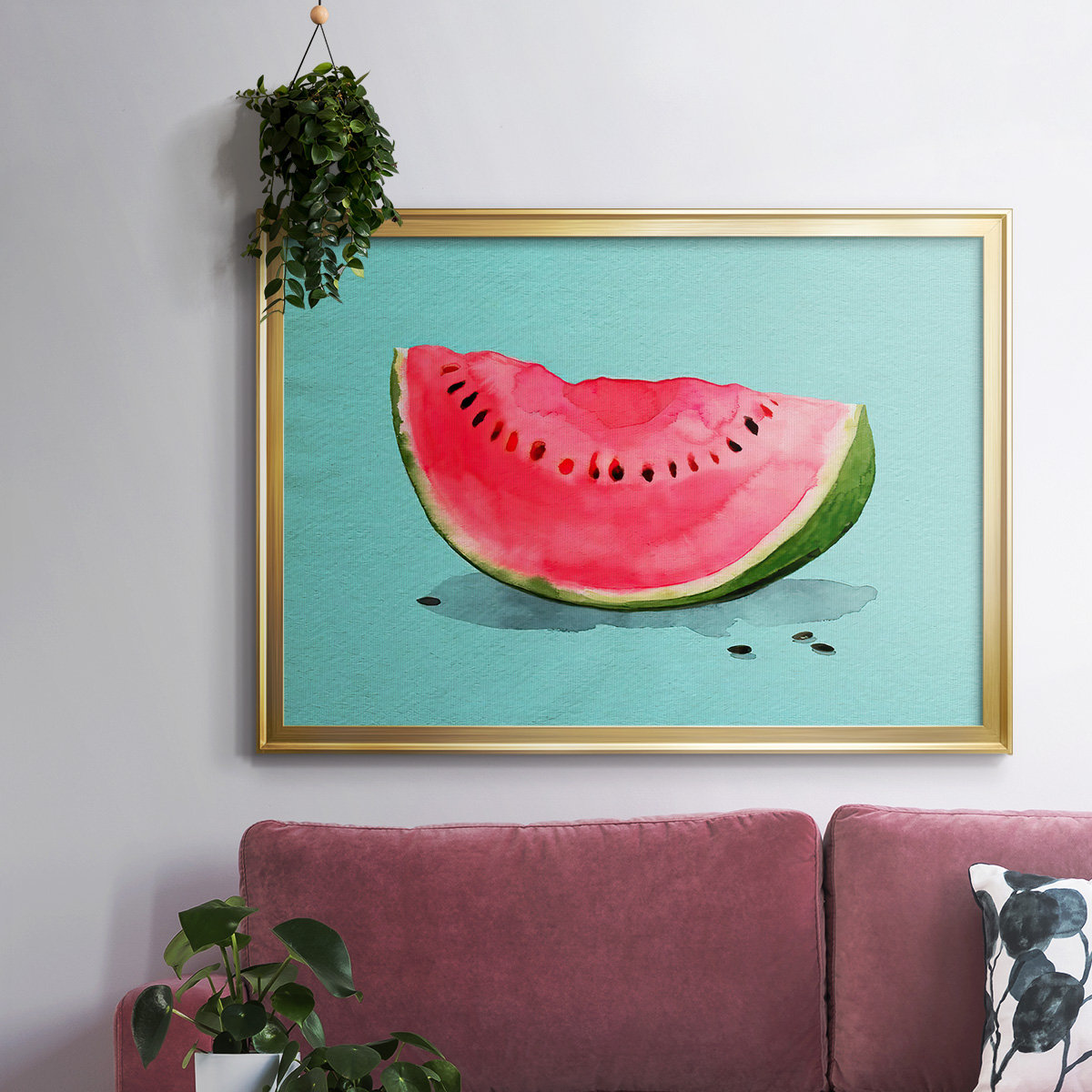 Bay Isle Home™ Summer Watermelon I Framed On Canvas Print | Wayfair