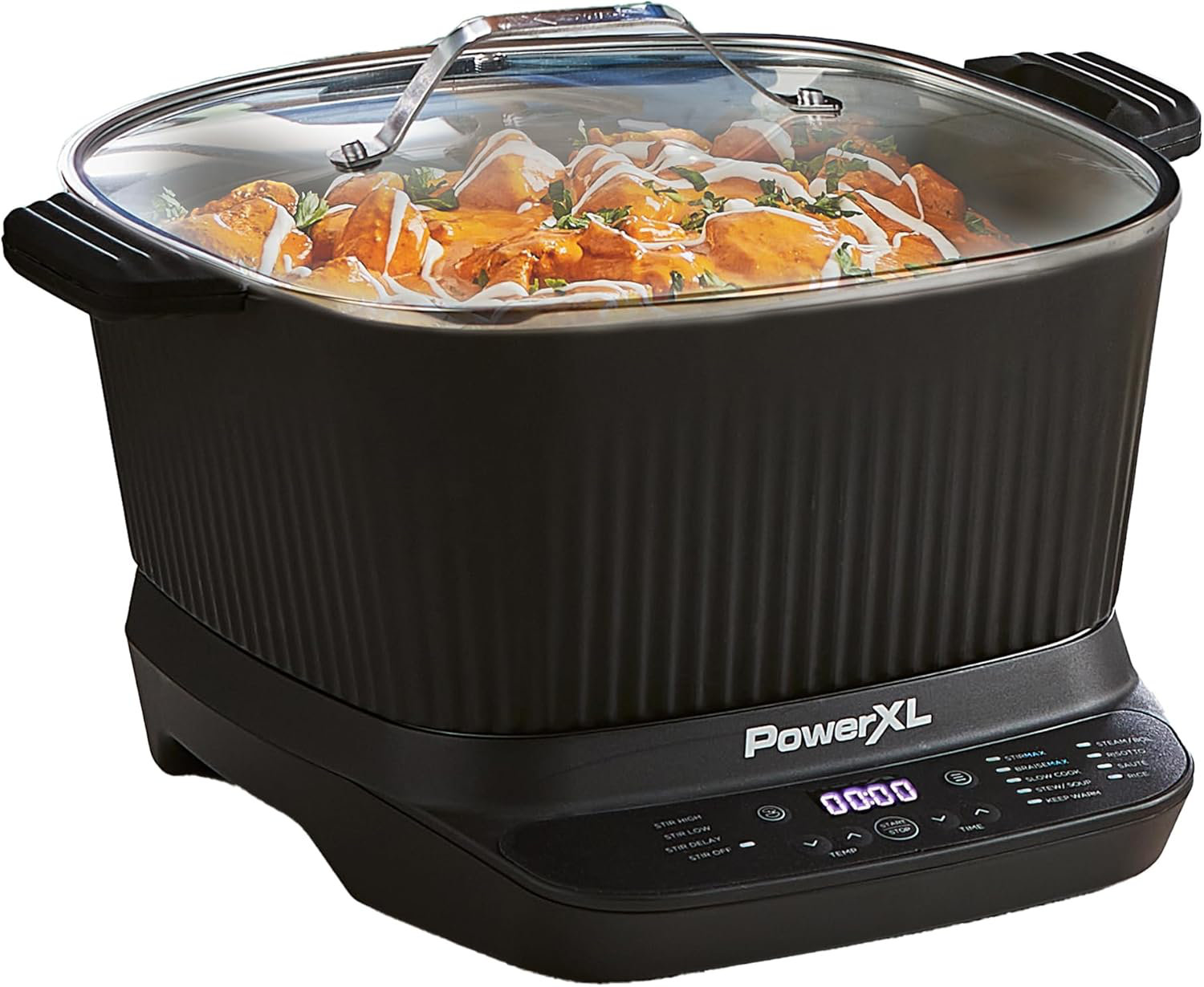PowerXL STIRMAX PLUS 7.5 Qt Digital Multi-Cooker, Automatic Paddle to ...