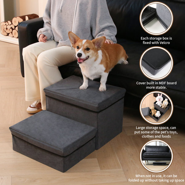 Tucker Murphy Pet™ Pet Stairs Step Ramp Folding Storage Stepper Pet ...