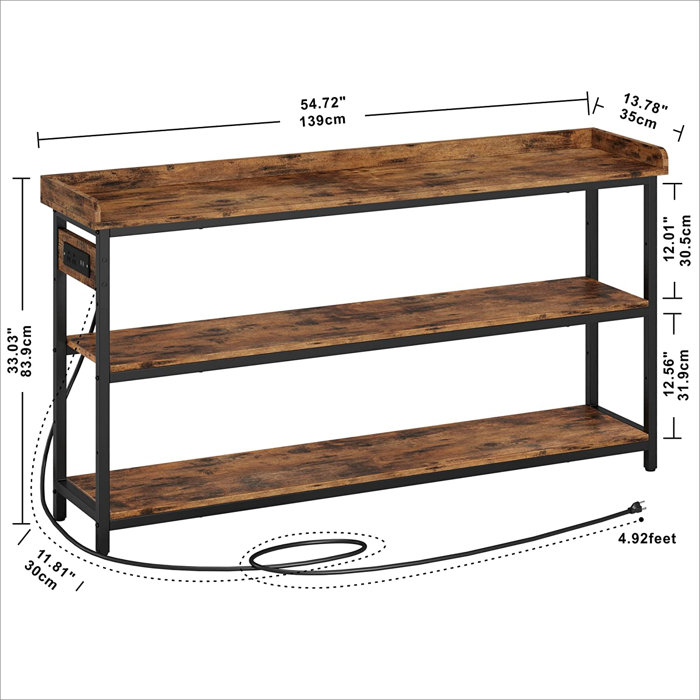 17 Stories Console Table with Power Outlets & Reviews | Wayfair