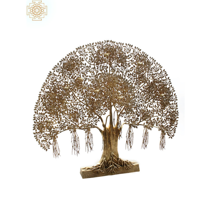 Exotic India Brass Super Tree of Life Wall Décor | Wayfair