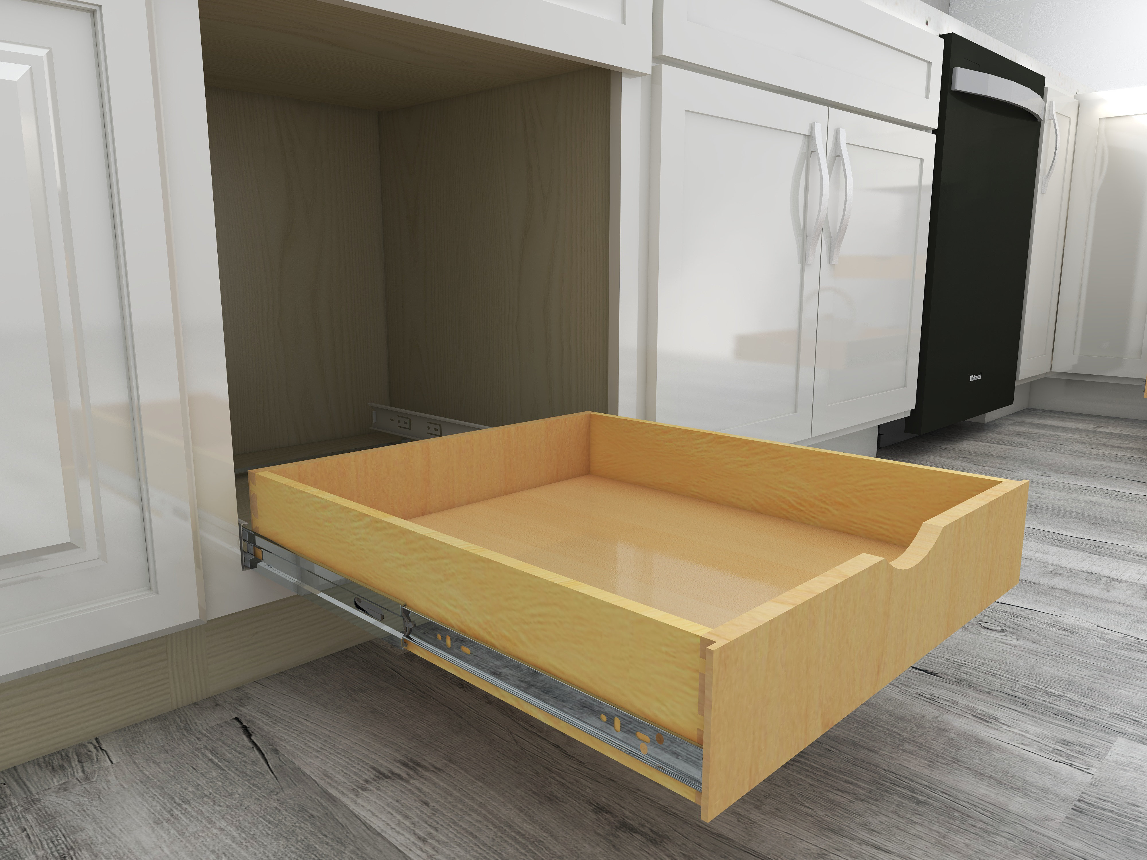 Rebrilliant Ishneet Slide Out Drawer Assembled Soft-Close Drawer ...