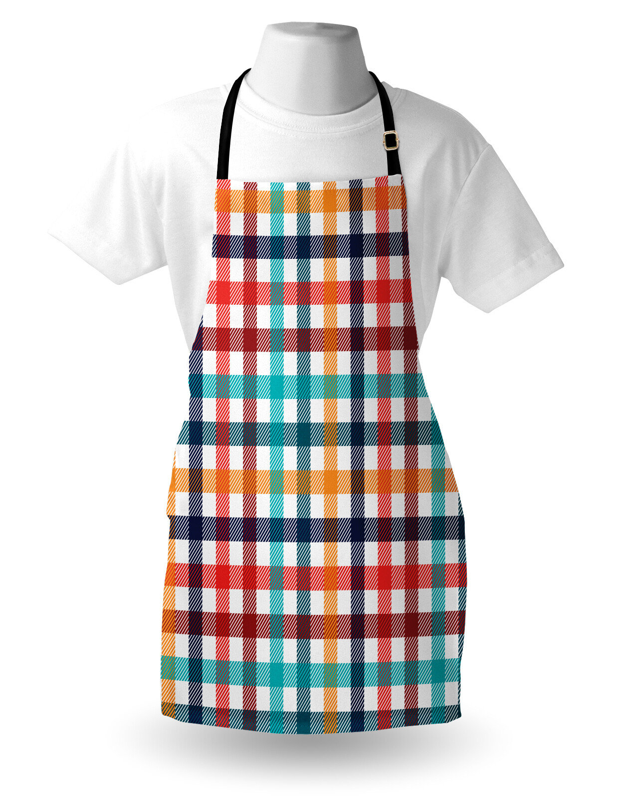 East Urban Home Checkered Apron Unisex, Fresh Summer Gingham, Adult ...