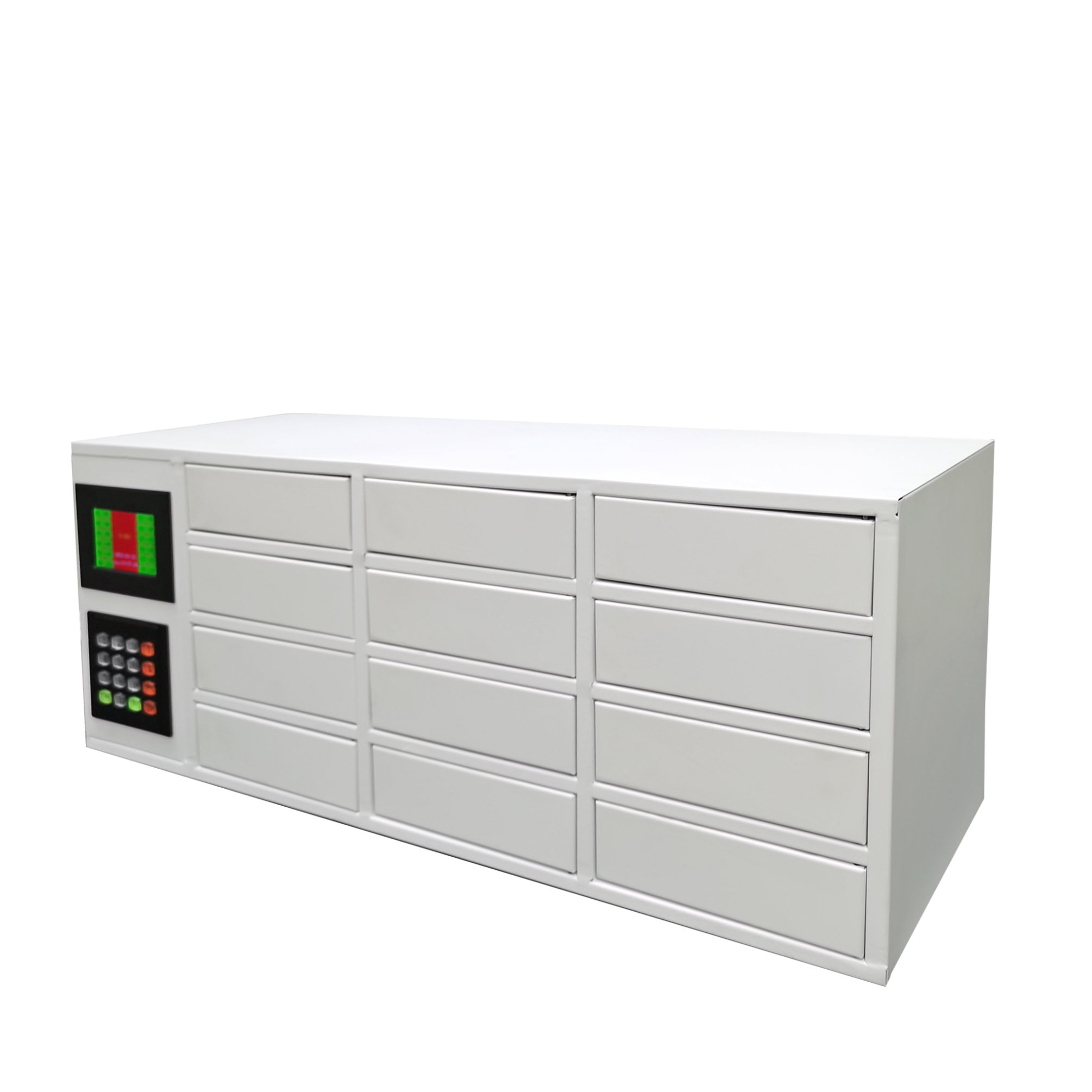 FixtureDisplays Metal 4 - Tier 25.9'' Cell Phone Locker with Electronic ...