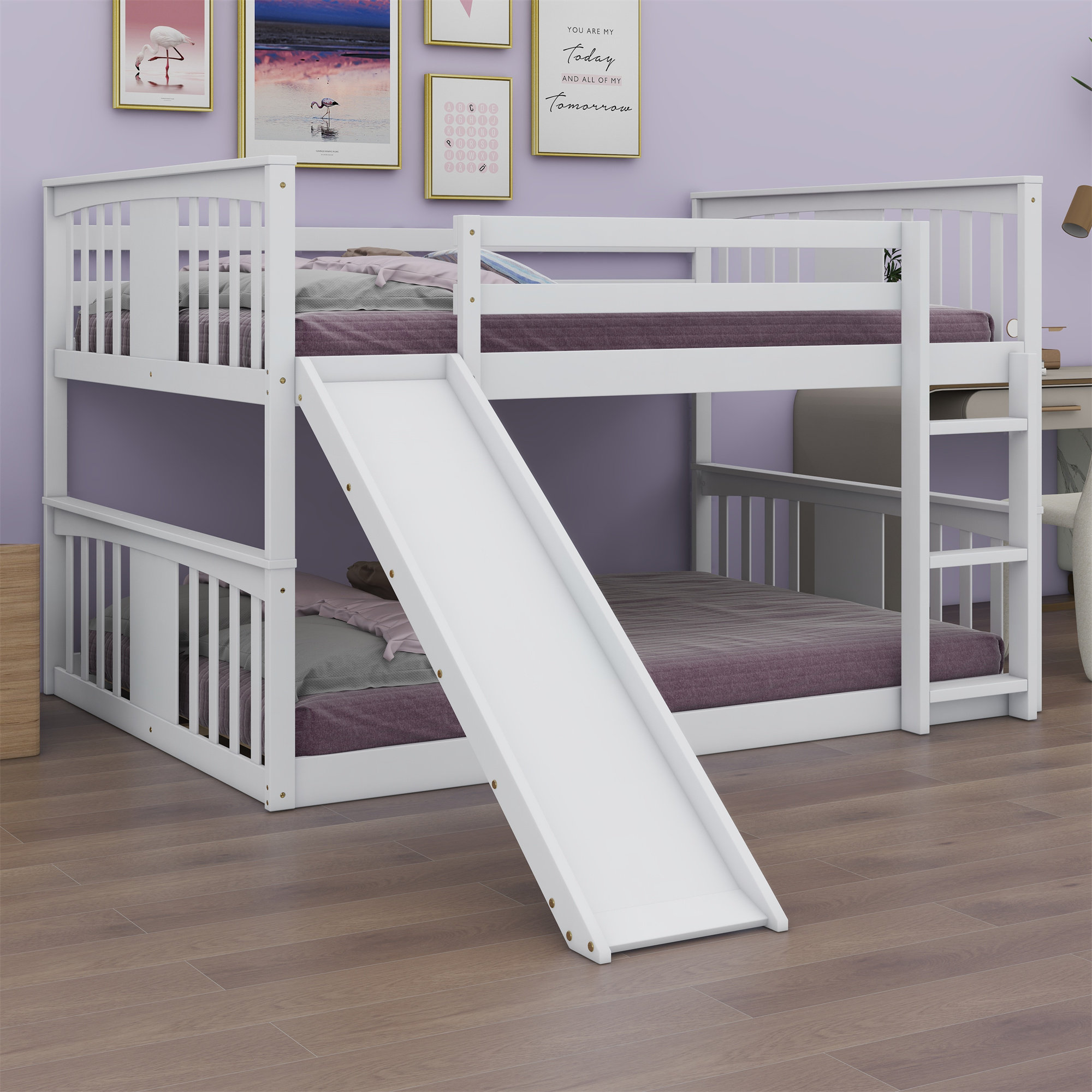 Harriet Bee Jeronn Kids Full Over Full Bunk Bed | Wayfair