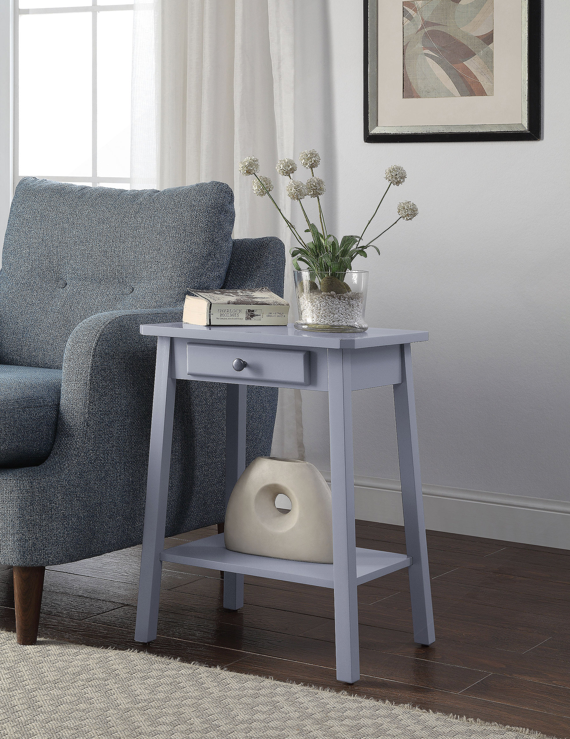 Lark Manor™ Kaife Grey Accent Table With Display And Utility Function ...