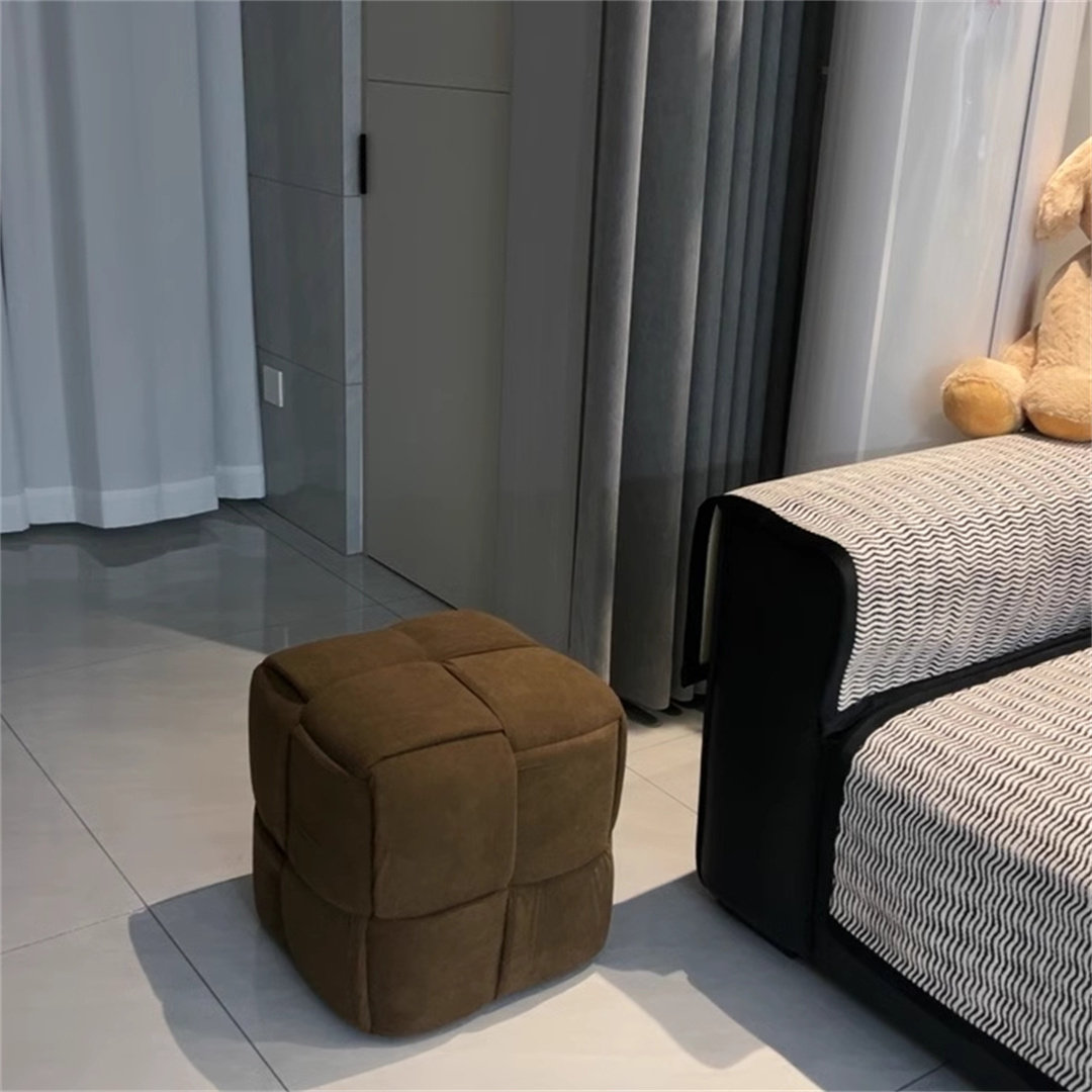 Latitude Run® Fabric Small Square Stool | Wayfair