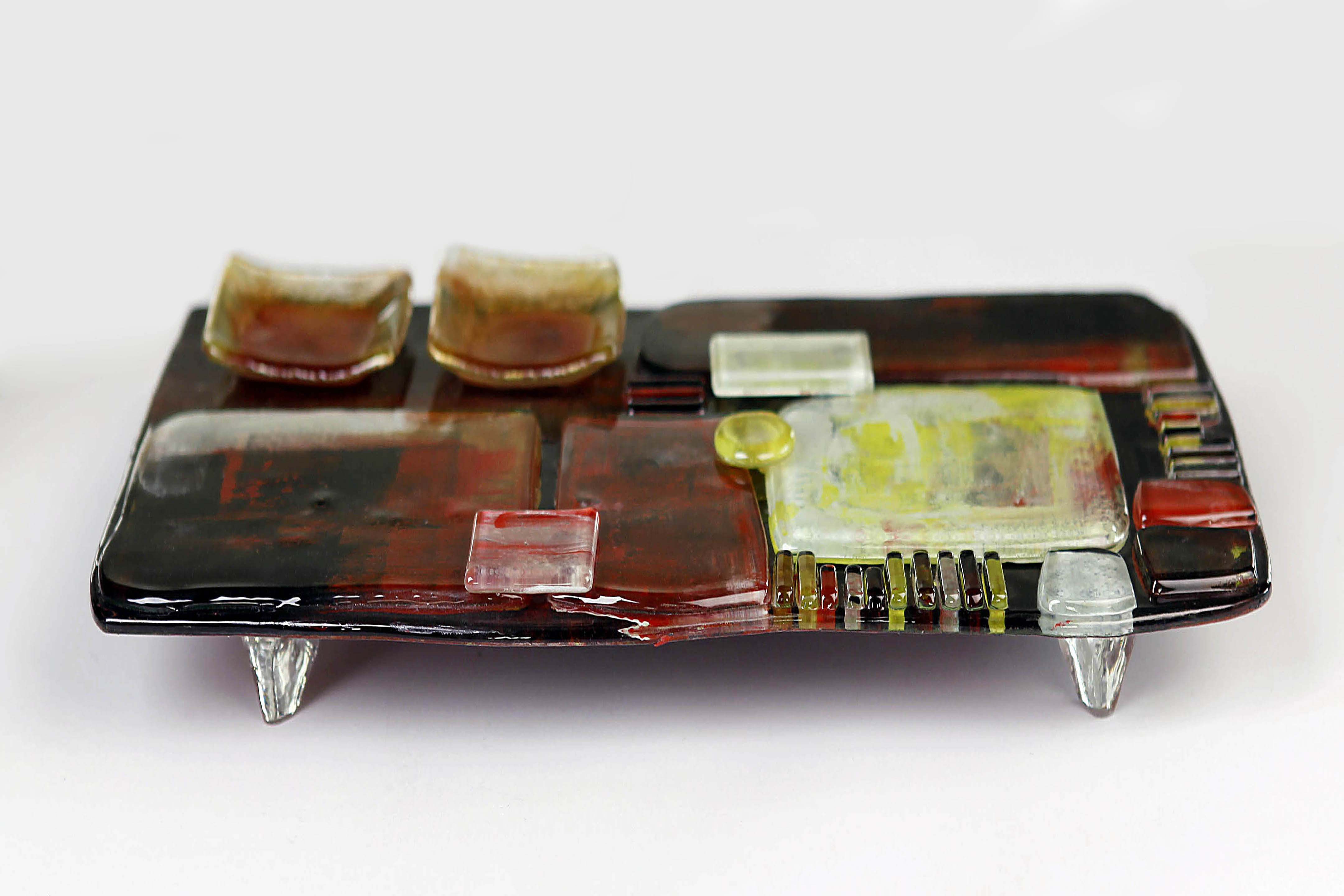 JasmineArtGlass Jasmine Art Glass Glass Cheese Board - Wayfair Canada