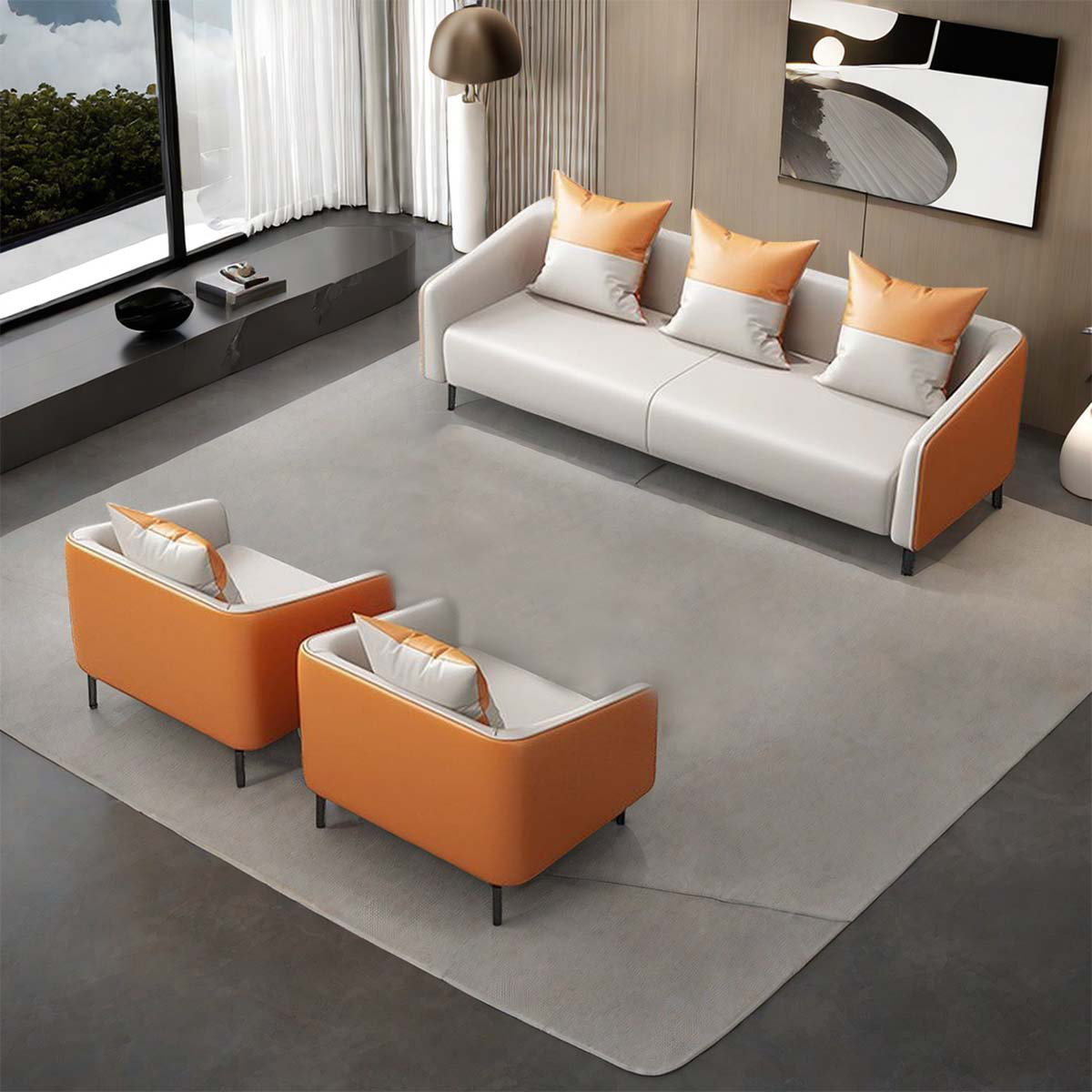 Hokku Designs Rooshi 3 - Piece Living Room Set | Wayfair