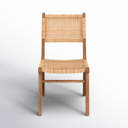 Dovetail Furniture Emo Natural Finish Teak And Natural Woven Rattan ...