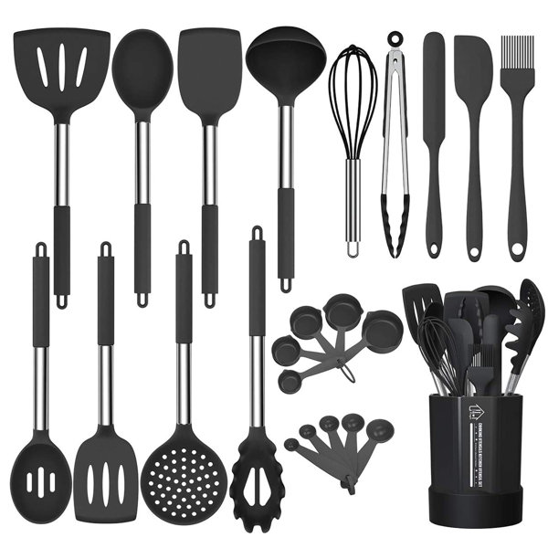 DGPCT 24 Piece Cooking Utensil Set with Utensil Crock | Wayfair