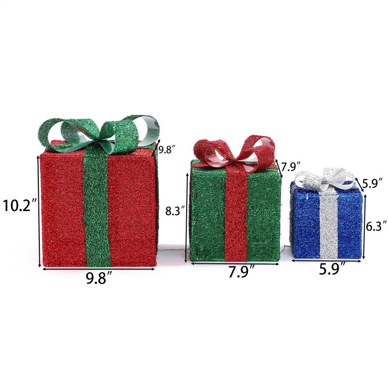 The Holiday Aisle® Holiday Presents Decoration Lighted Display ...