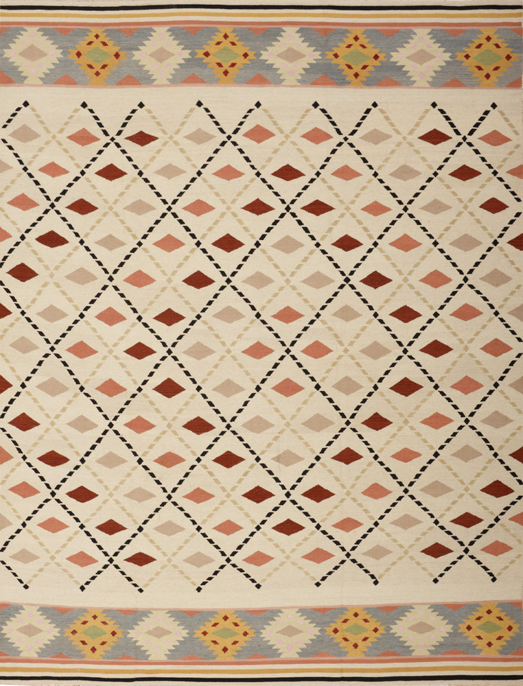 Matt Camron Rugs and Tapestries Handwoven Flatweave Beige Area Rug ...