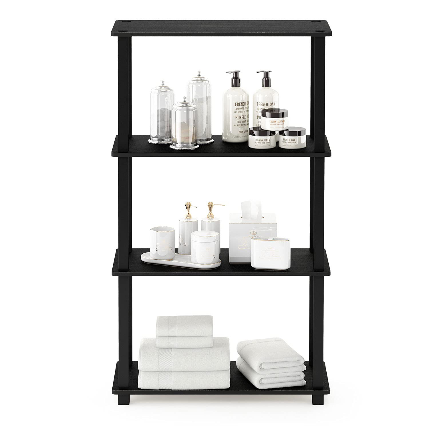 Rebrilliant 4-tier Compact Multipurpose Shelf Display Rack With Square ...