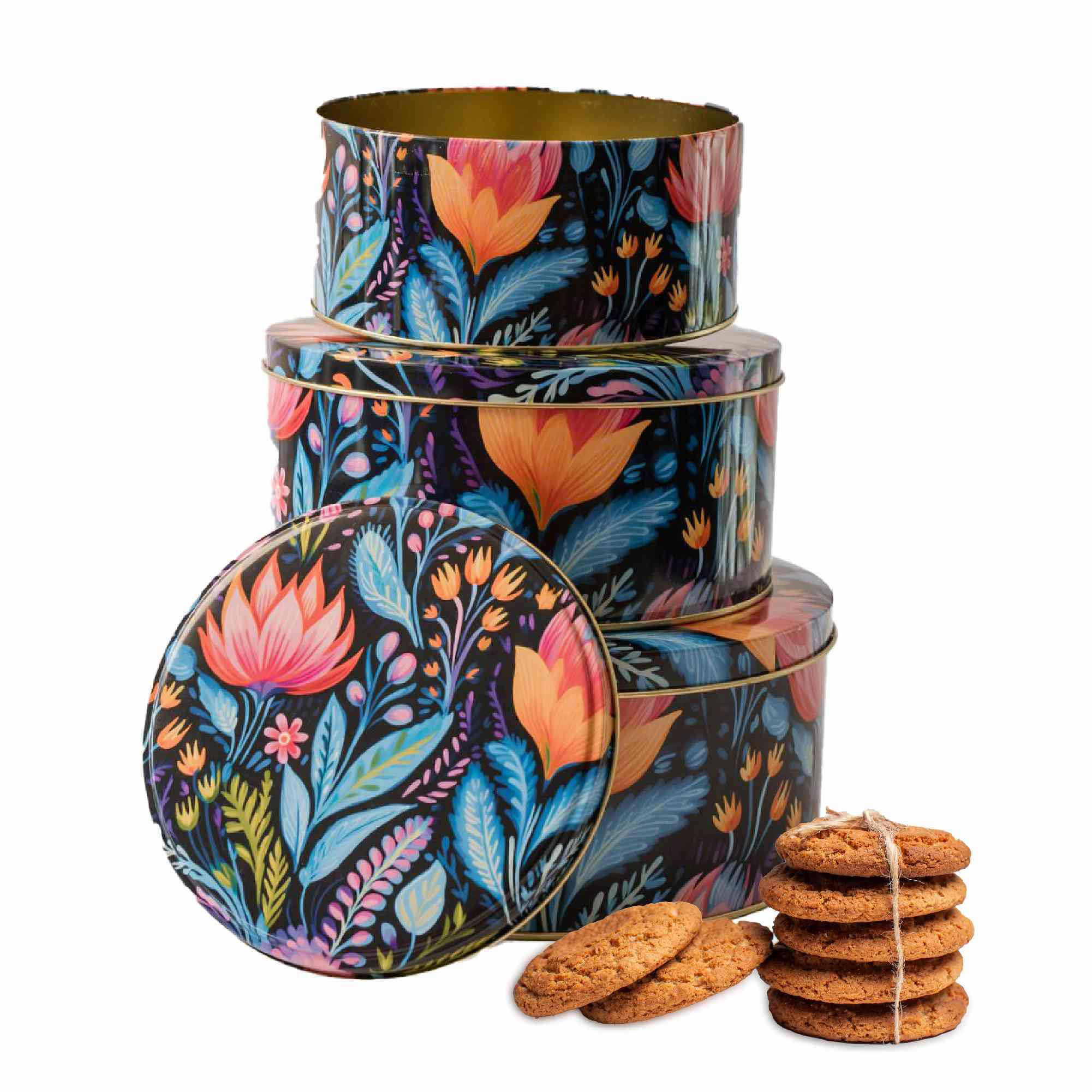 Dakota Fields Smart Cookies' Holiday Cookie Tins With Lids Set Of 3 ...