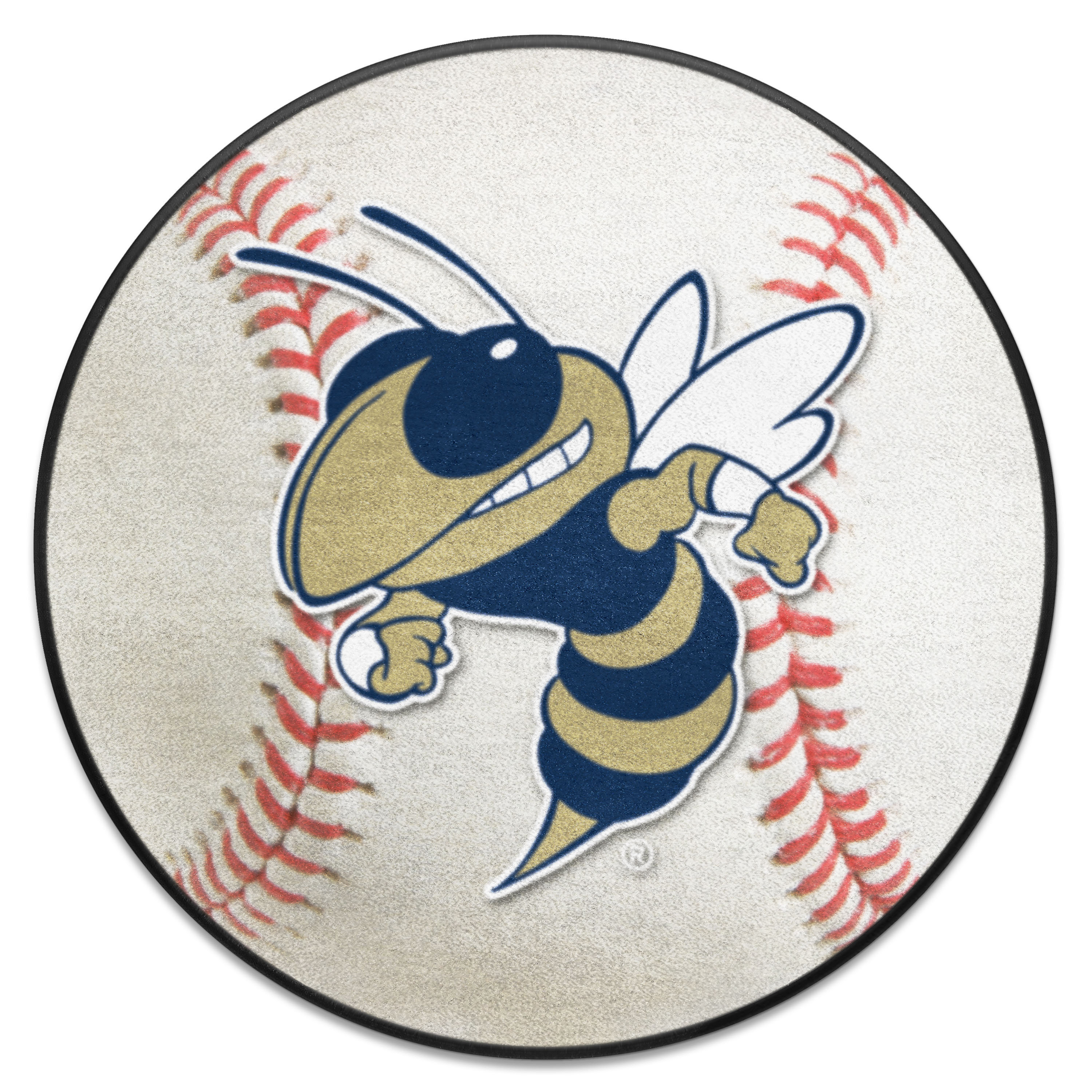 FANMATS Georgia Tech_Georgia Tech Yellow Jackets Baseball Rug - 27In ...