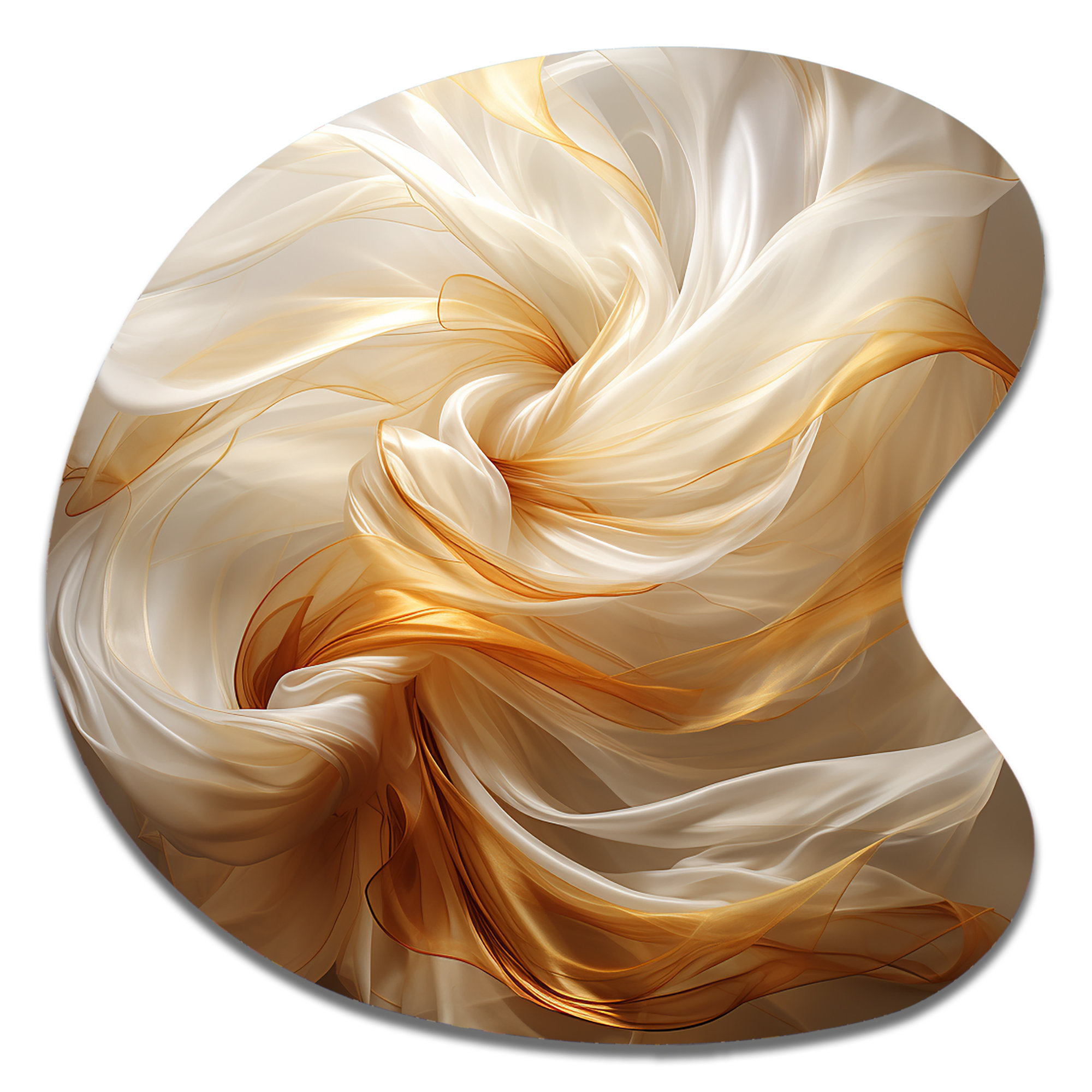 Ivy Bronx Liquid Satisfaction Smooth Tender Orange Waves - Abstract ...