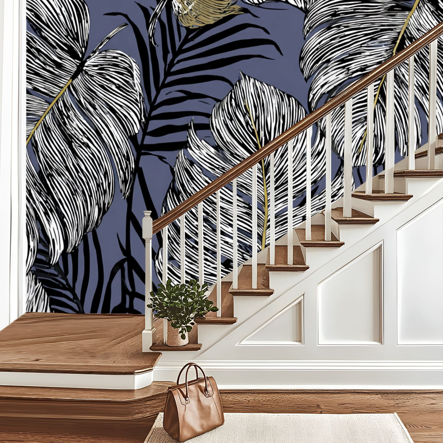 Latitude Run® Peel and Stick Wallpaper Sea shells blue white colors ...
