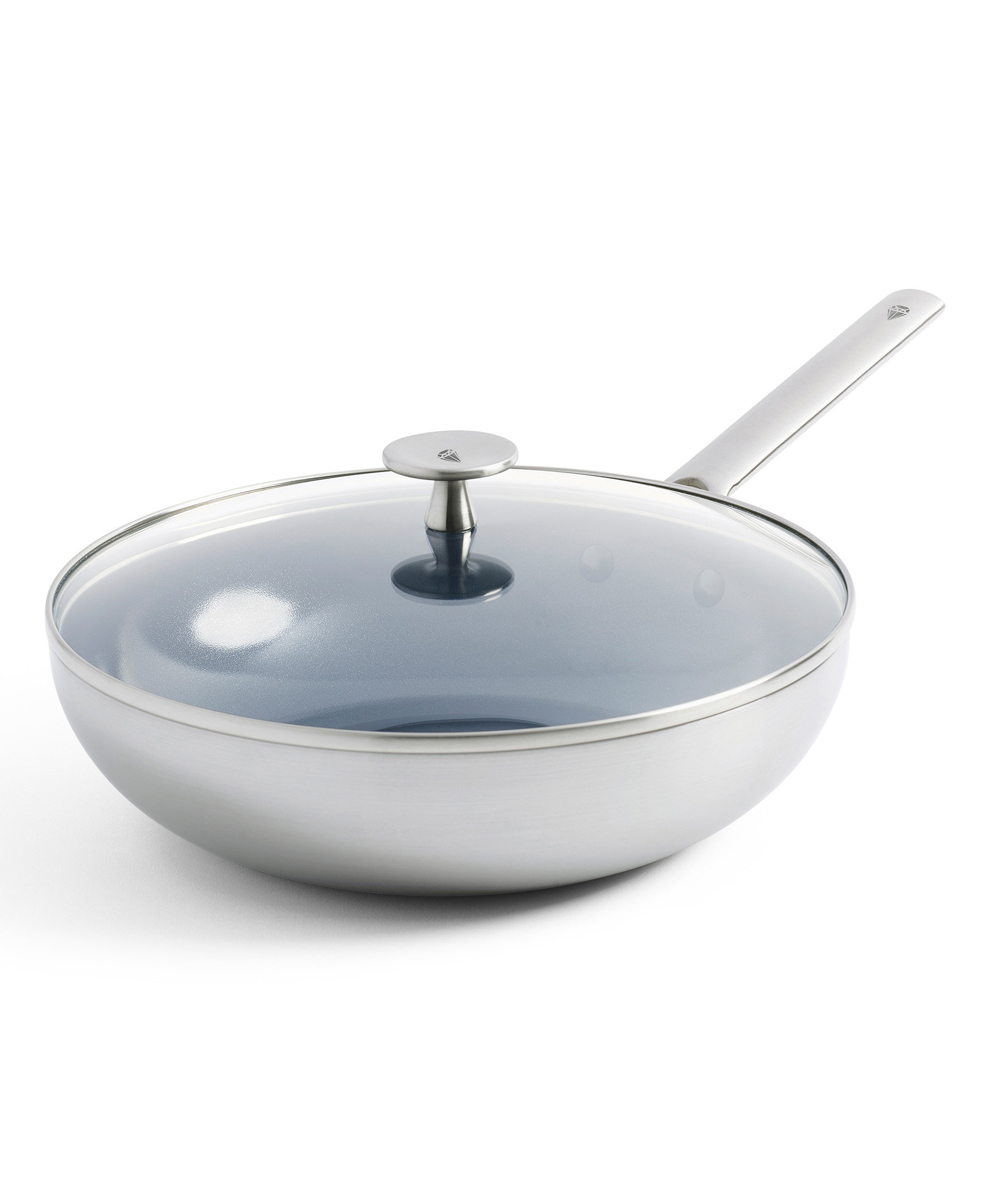 Blue Diamond Cookware Tri-Ply Stainless Steel Ceramic Nonstick, 11" Wok ...