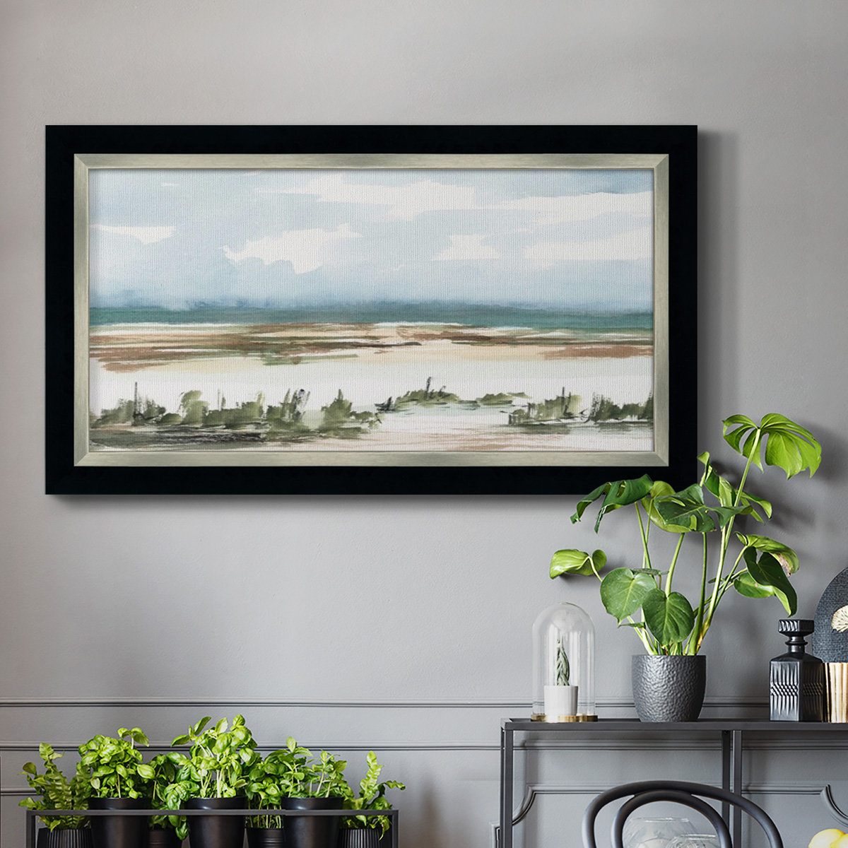 Dovecove Coastal Wetlands Watercolor II - Single Picture Frame Print on ...