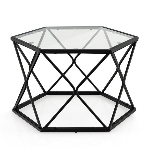 Metro Lane Hexagonal Coffee Tables Metal Frame Sofa Tea Table With ...