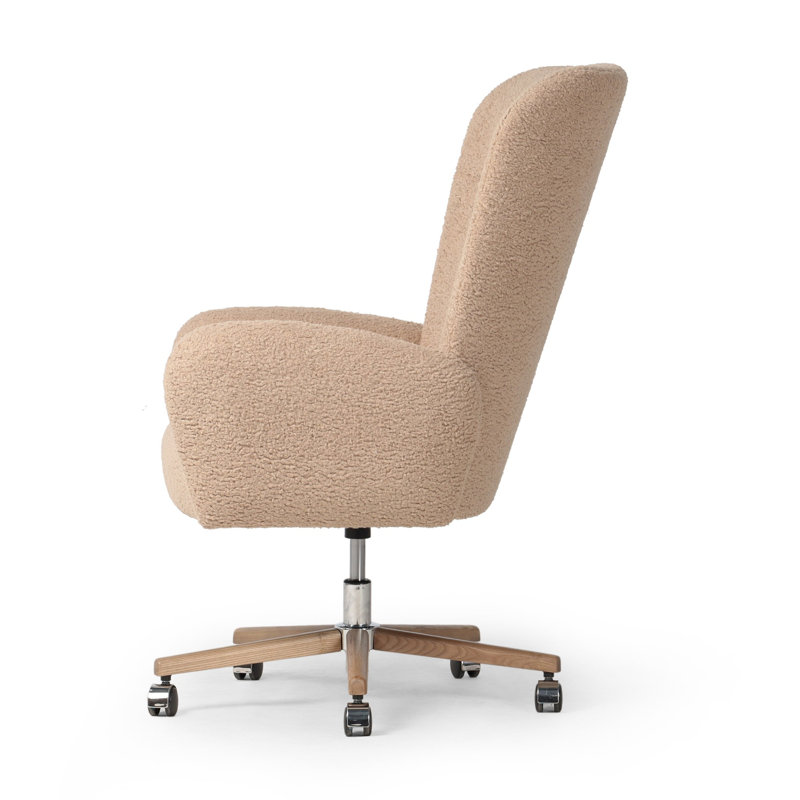 Corrigan Studio® Cade Desk Chair-Sheepskin Camel | Wayfair