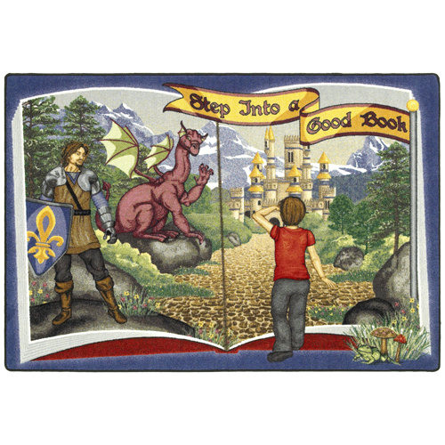 Joy Carpets Educational Step Into A Good Book Area Rug | Wayfair