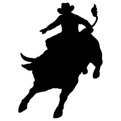 Wet Paint Printing SS11203 Rodeo BullRider Silhouette Cardboard Cutout Standee Standup | Wayfair