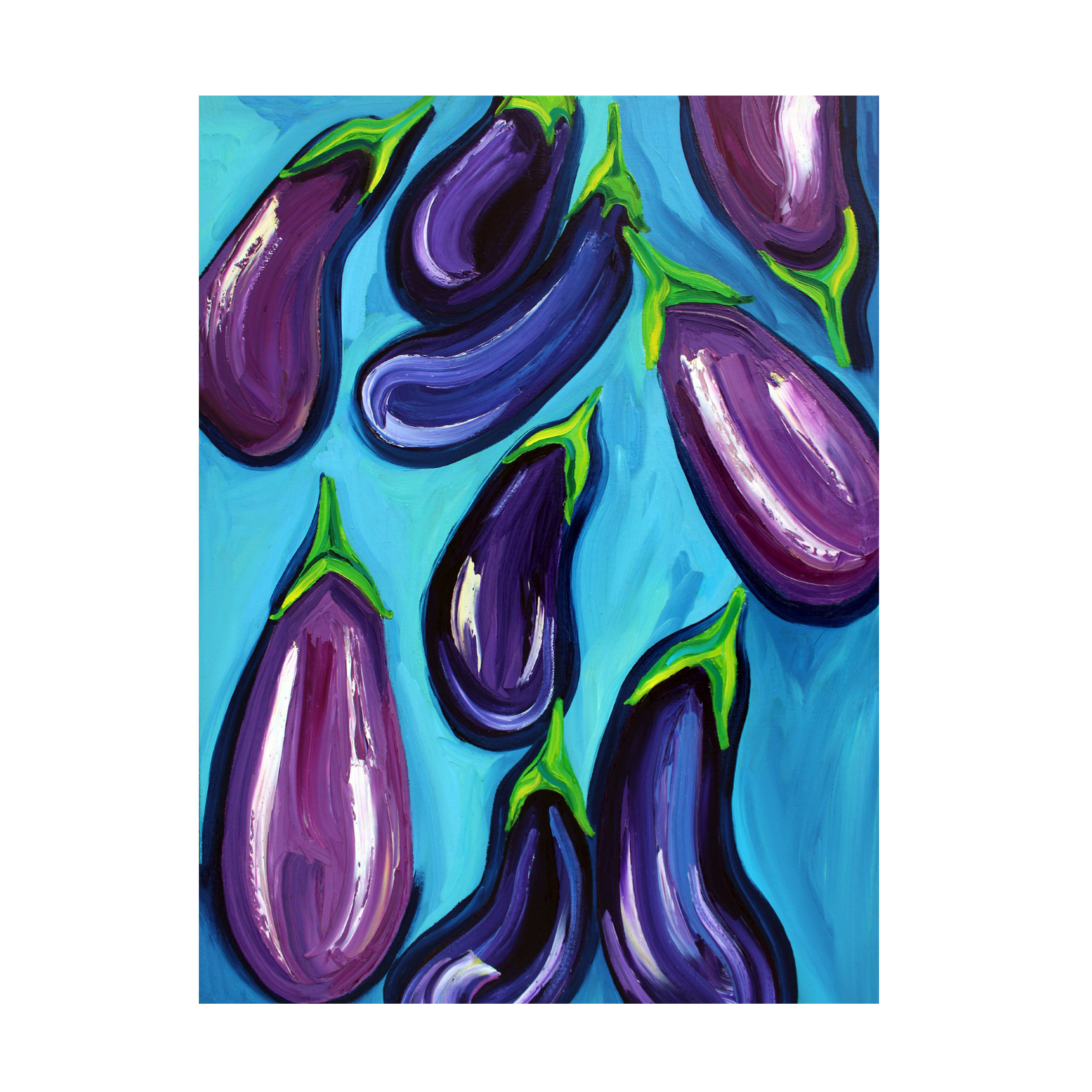August Grove® Alice Straker Aubergines Rain Canvas Art | Wayfair