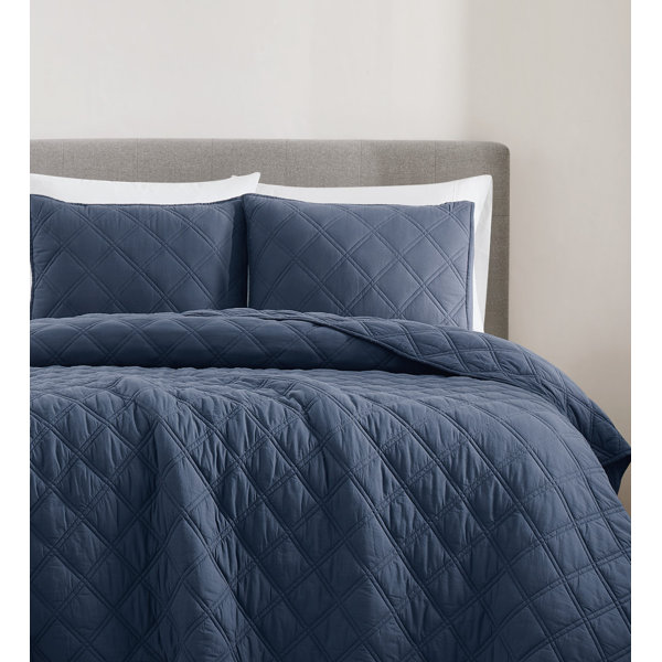 Brooklyn Loom Diamond Washed Cotton Quilt Set & Reviews | Wayfair