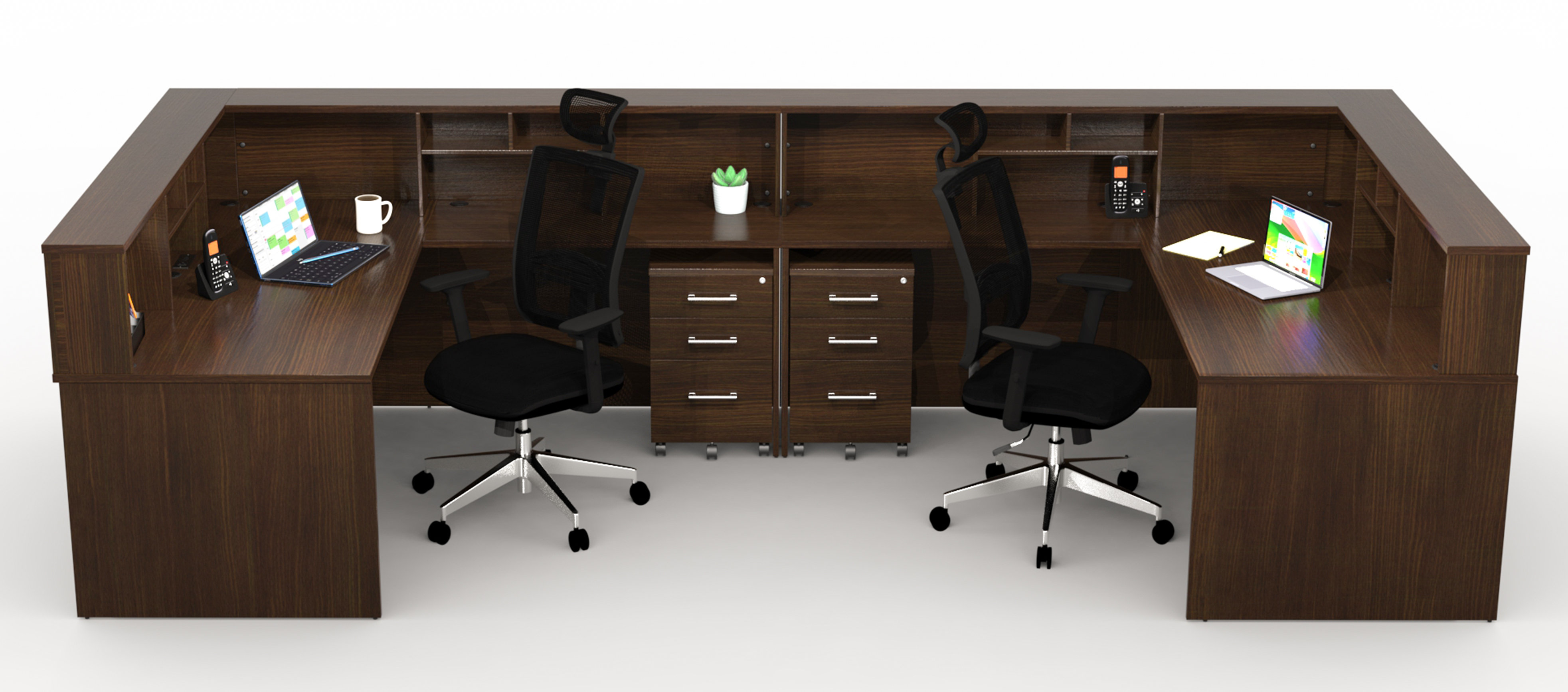 Hokku Designs Reception Corner Office Desk Work Stations Furniture ...