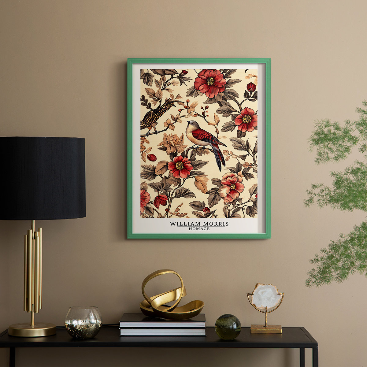 Winston Porter WM MORRIS Series CXCIII Framed Print - Solid Wood | Wayfair